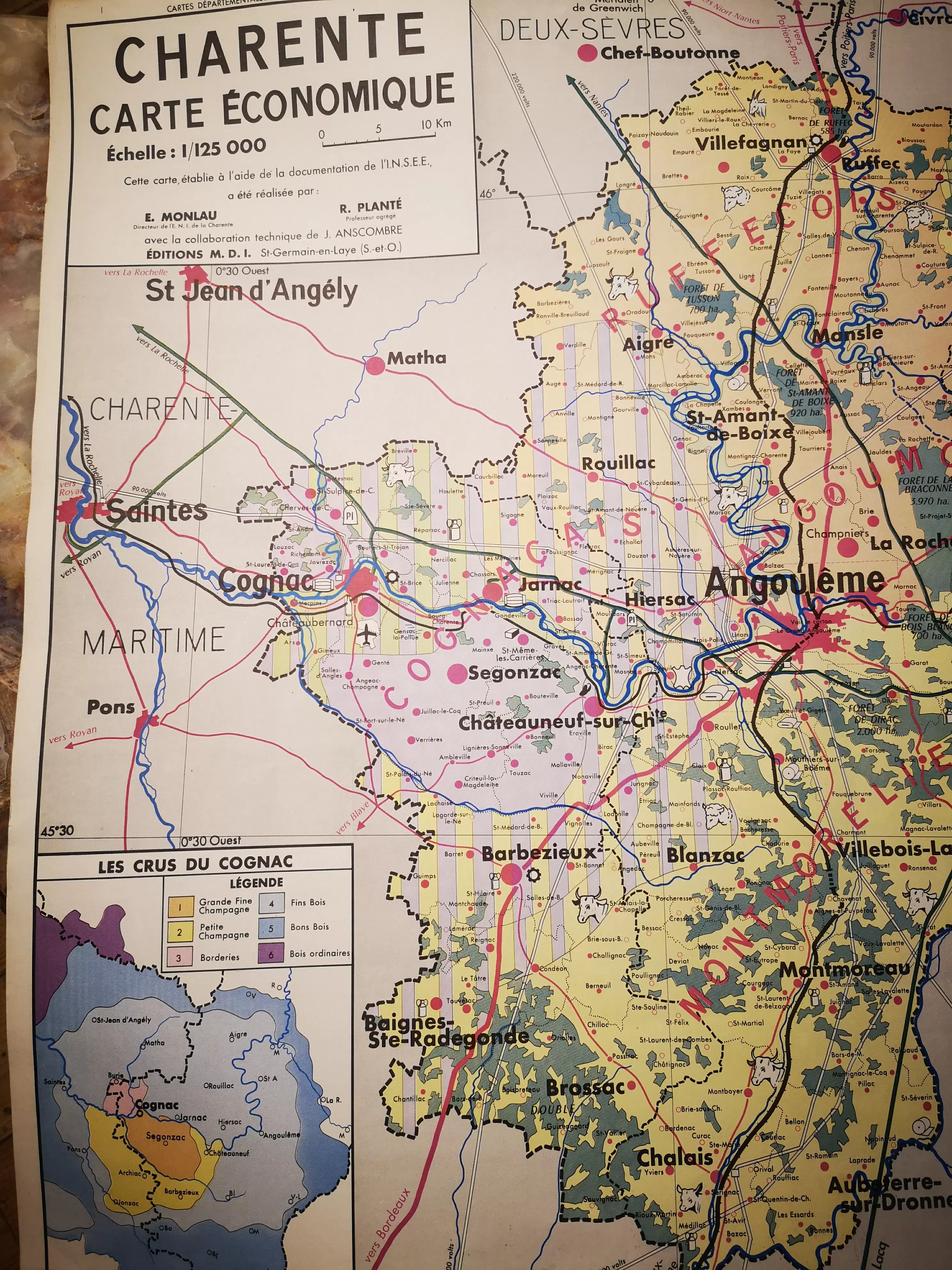 Charente school map | Brikbroc, online flea market