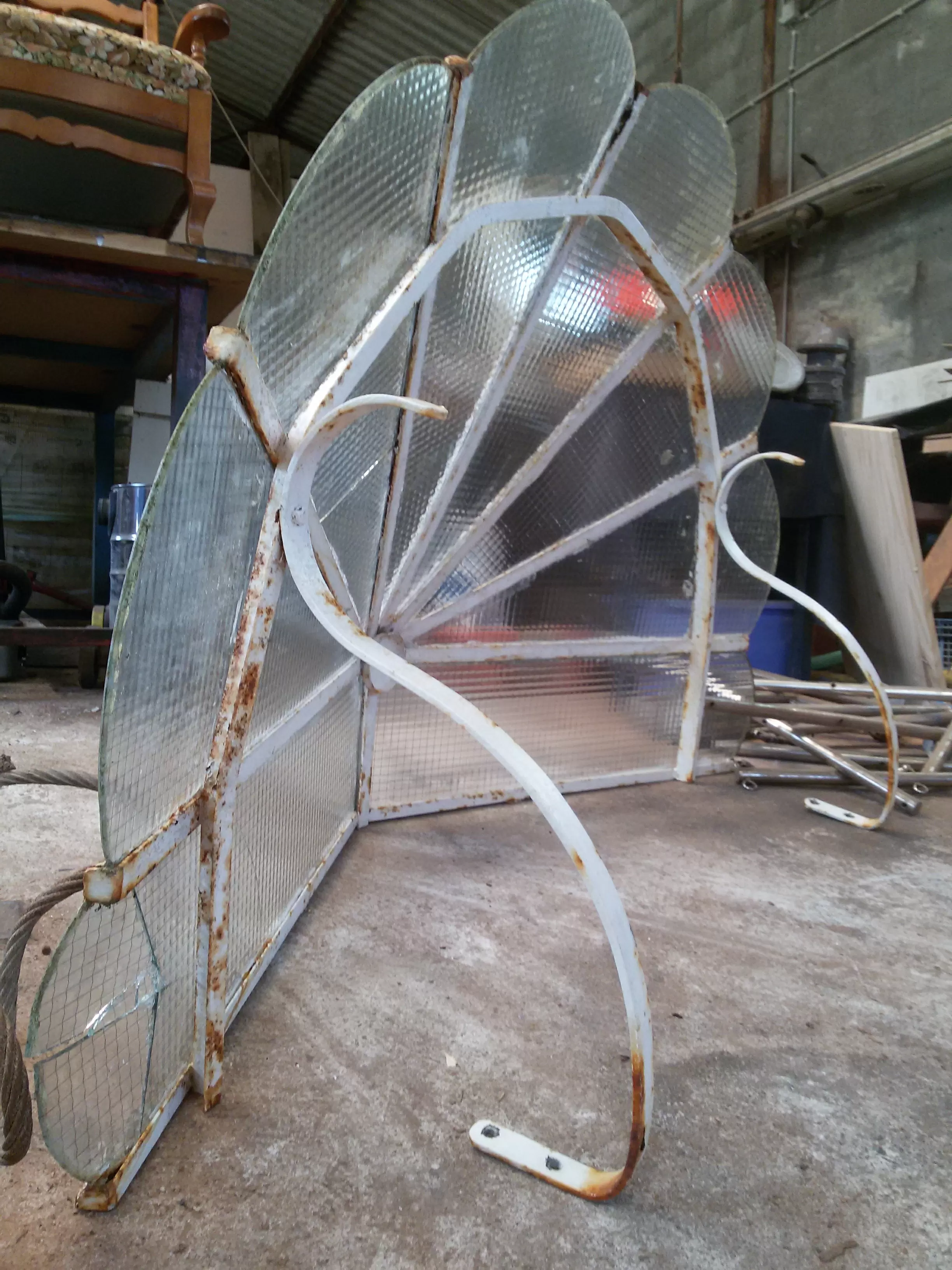 Wrought iron and reinforced glass canopy | Brikbroc, online flea market